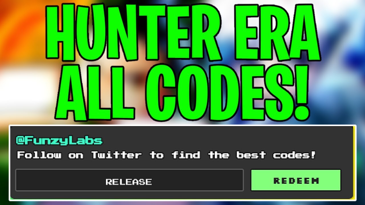 ALL WORKING HUNTER ERA CODES ROBLOX! - YouTube