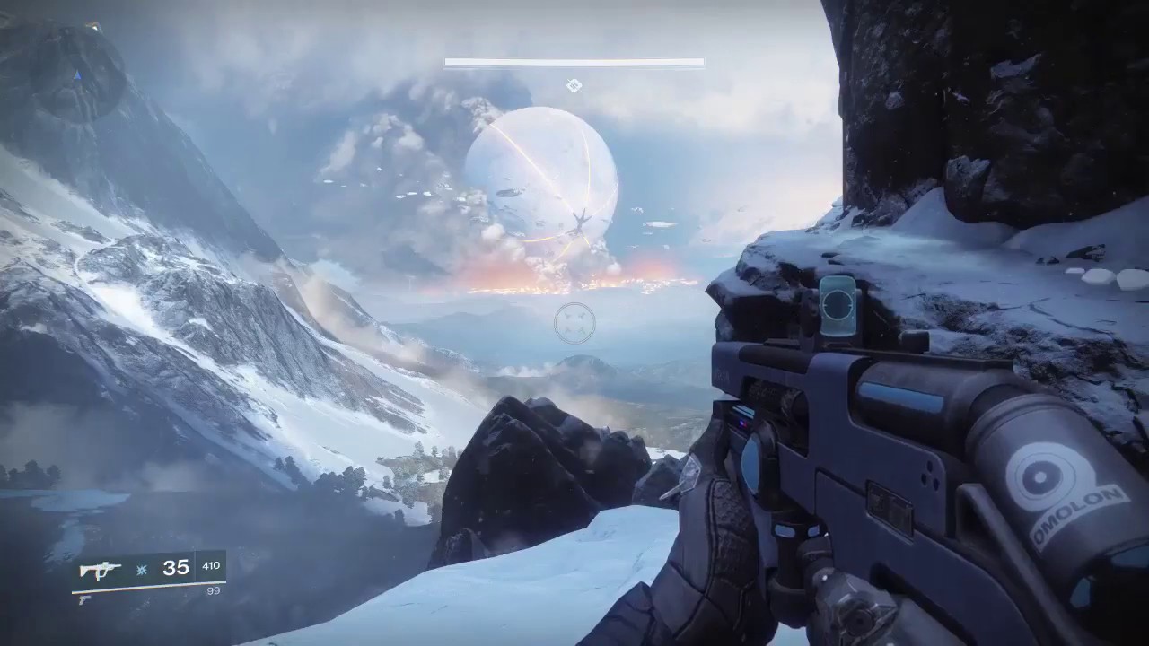 Destiny 2 Scenery Clip, The Traveler From Snow Covered Mountains - YouTube
