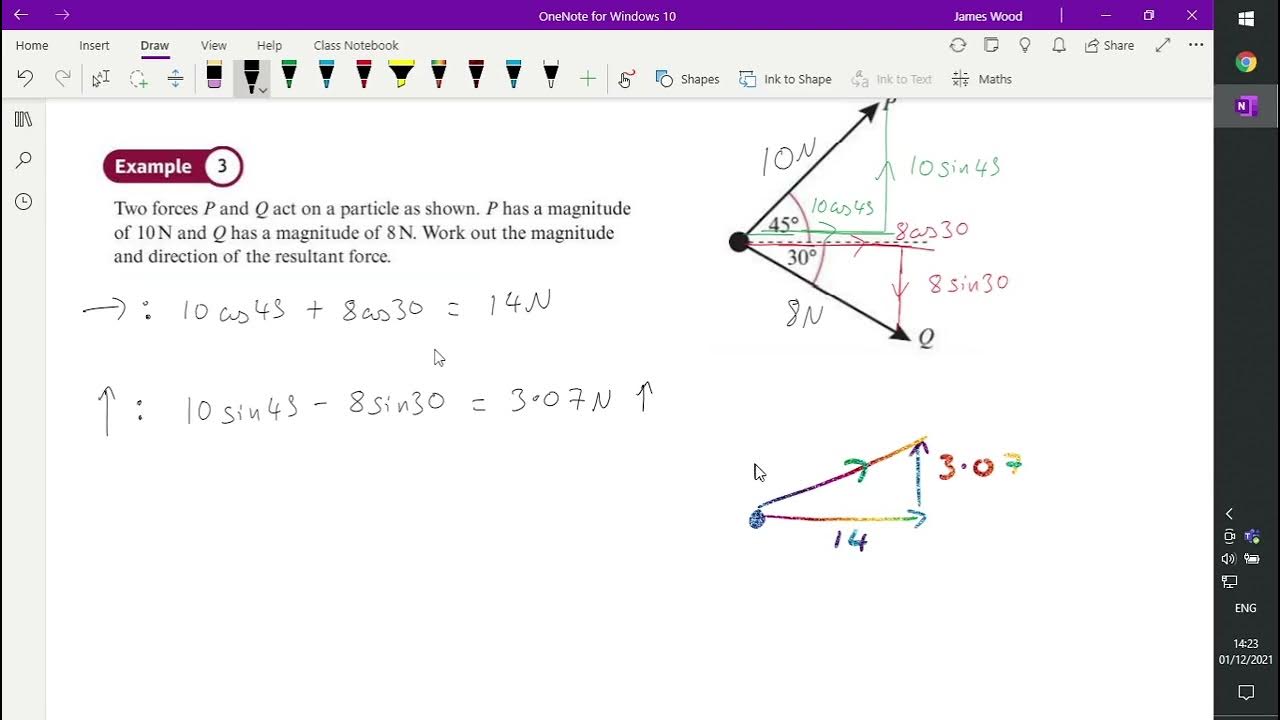 Forces and Friction 1 - Resolving forces at angles - YouTube
