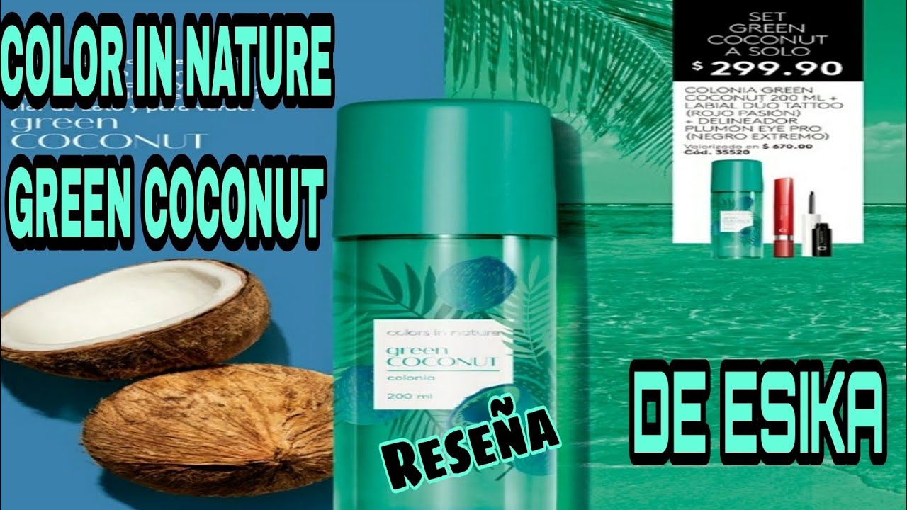 ⭐Green coconut color in nature de Esika - YouTube