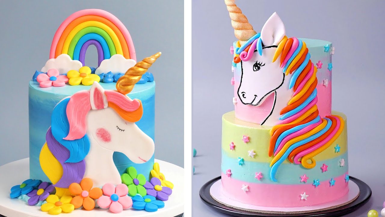 Ide Dekorasi Kue Unicorn yang Menakjubkan | Tutorial Kue Pelangi ...