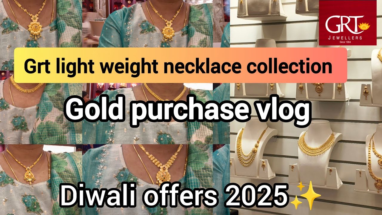 GRT latest light weight necklace collection|grt gold jewellery ...