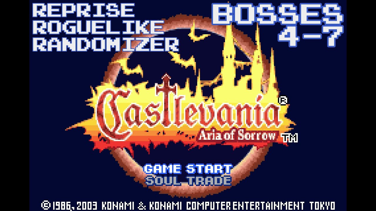 Aria of Sorrow Reprise (Roguelike hack) - Bosses 4-7 - YouTube