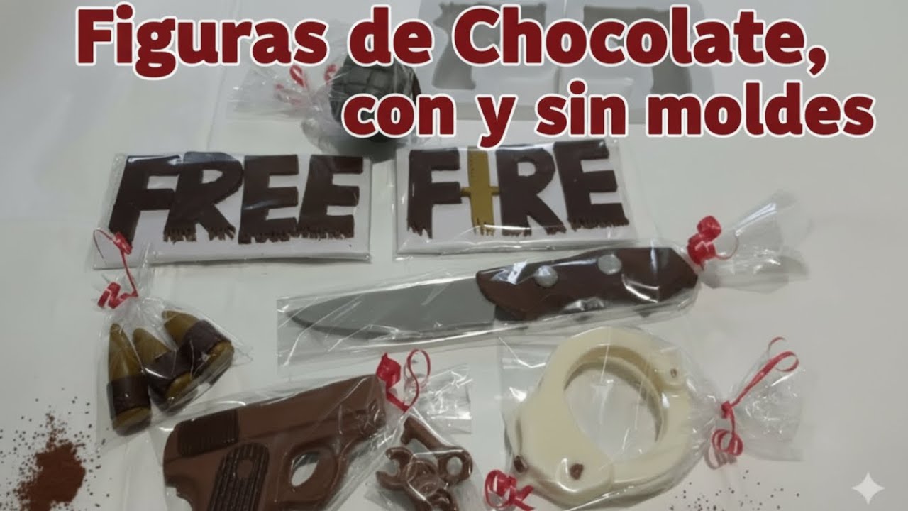 Cómo Crear Accesorios de FREE FIRE en Chocolate 🍫 Tutorial Fácil y ...
