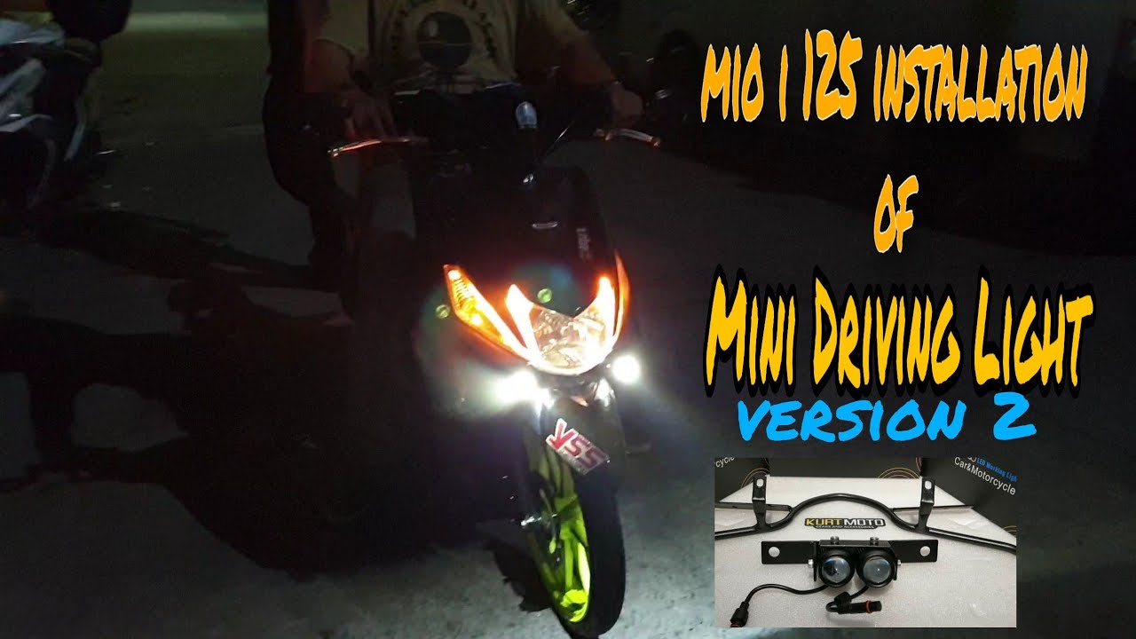 How to install mini driving lights version 2 in Mio i 125 - YouTube
