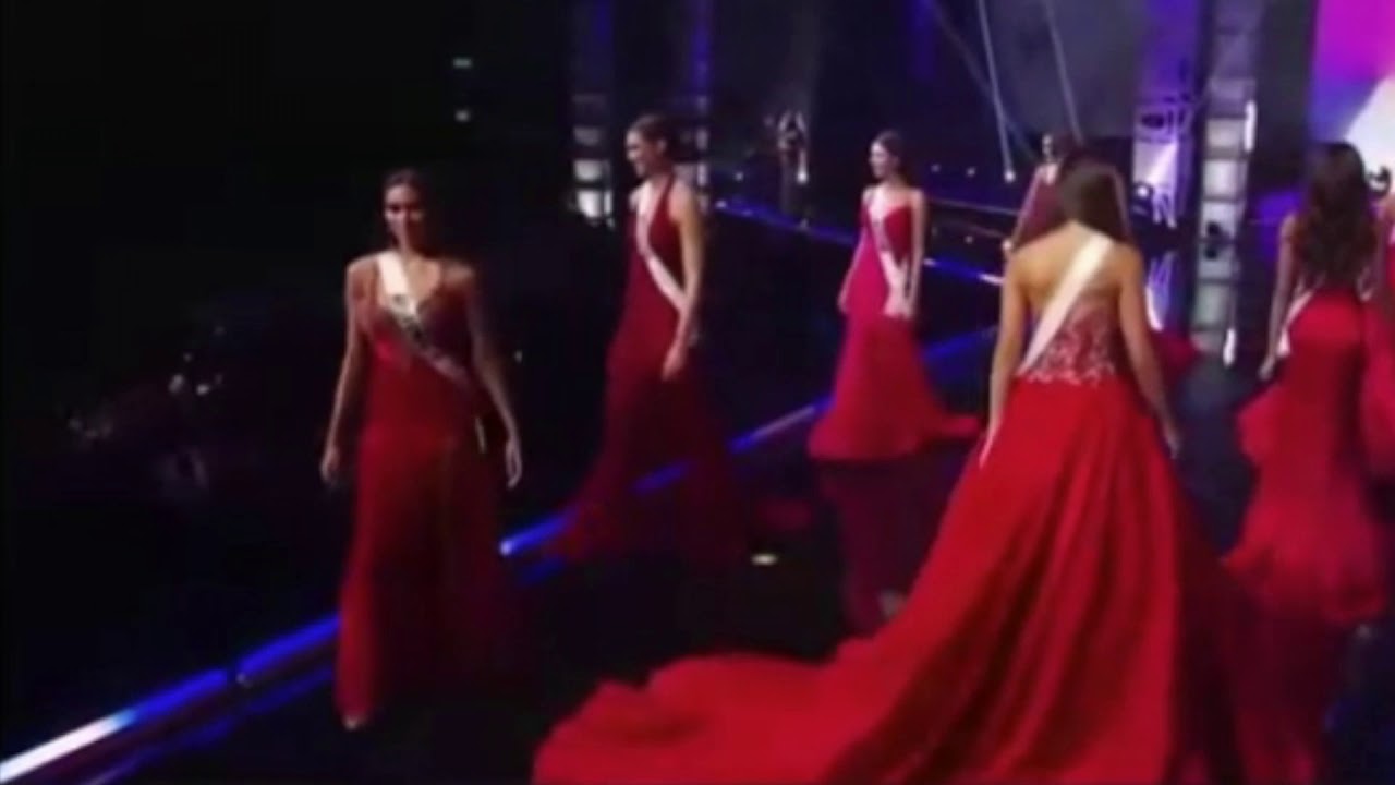 Miss Michigan Chanel Johnson TRIPS during Miss USA 2020 Evening Gowns ...