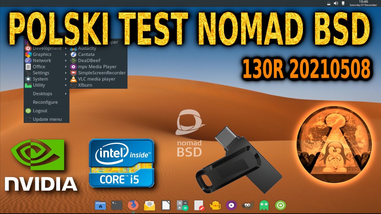 Test NomadBSD 130R Persistent USB czyli pracujemy na pendrive wraz z ...