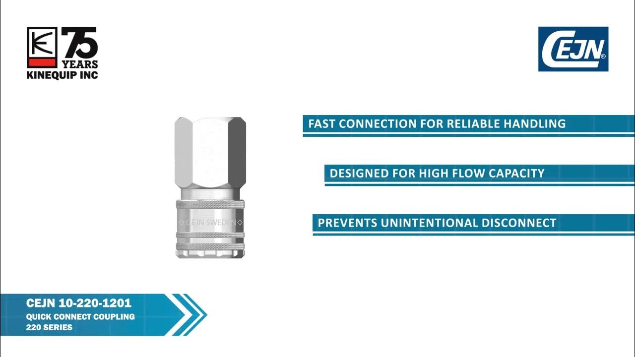 CEJN 11-208-0050 Standard Quick Couplings - YouTube