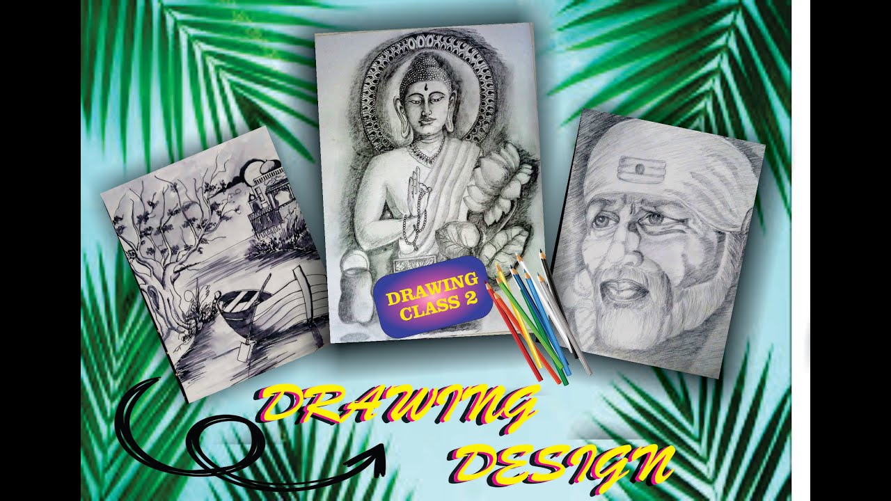 DRAWING CLASS2 | FINE ART TUTORIAL | FOR THE BEGINNERS STEP BY STEP ...