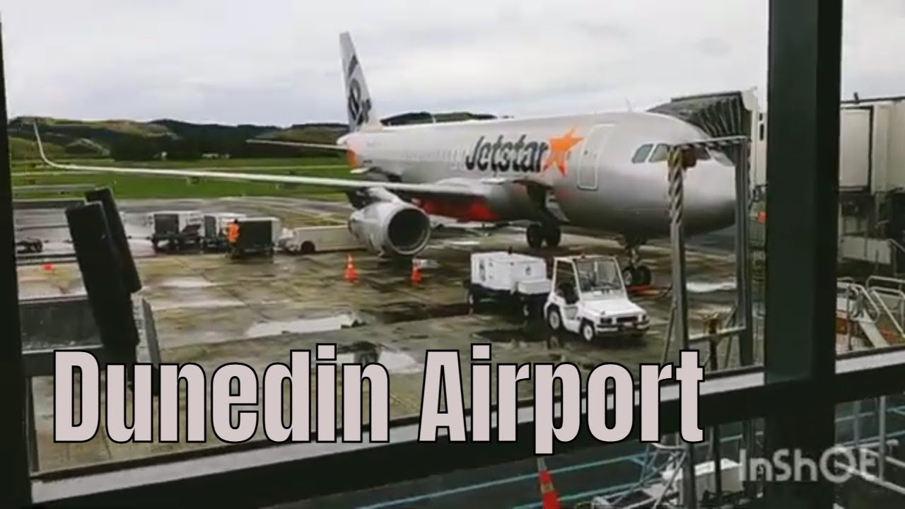 Dunedin airport, New Zealand | Flying back to Auckland - YouTube