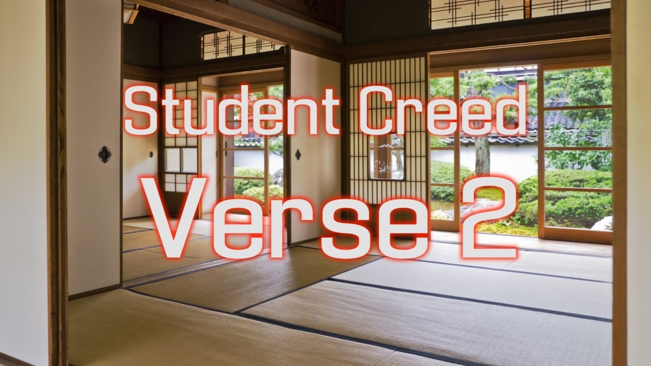 Student Creed – Verse 2 - Martial Art Instruction - YouTube