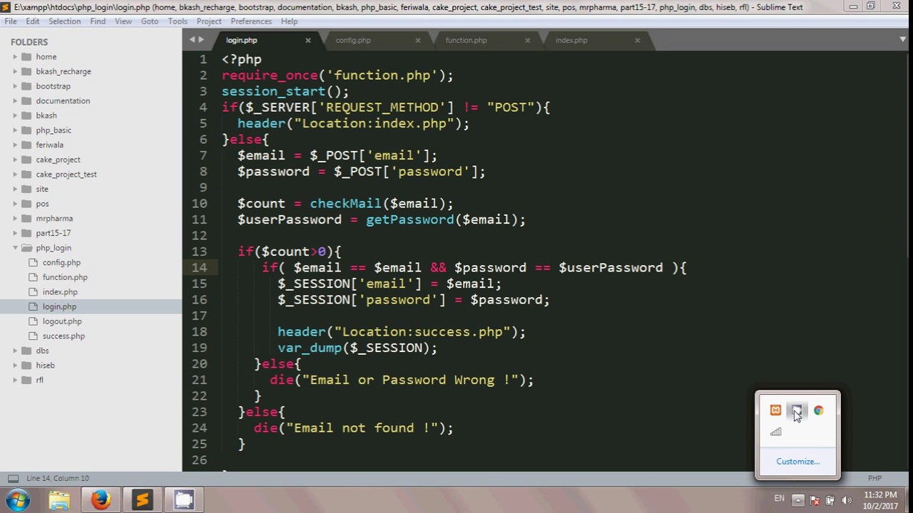Php Log In Bangla Part 4 Using Mysql Database Php 47 Youtube 9200
