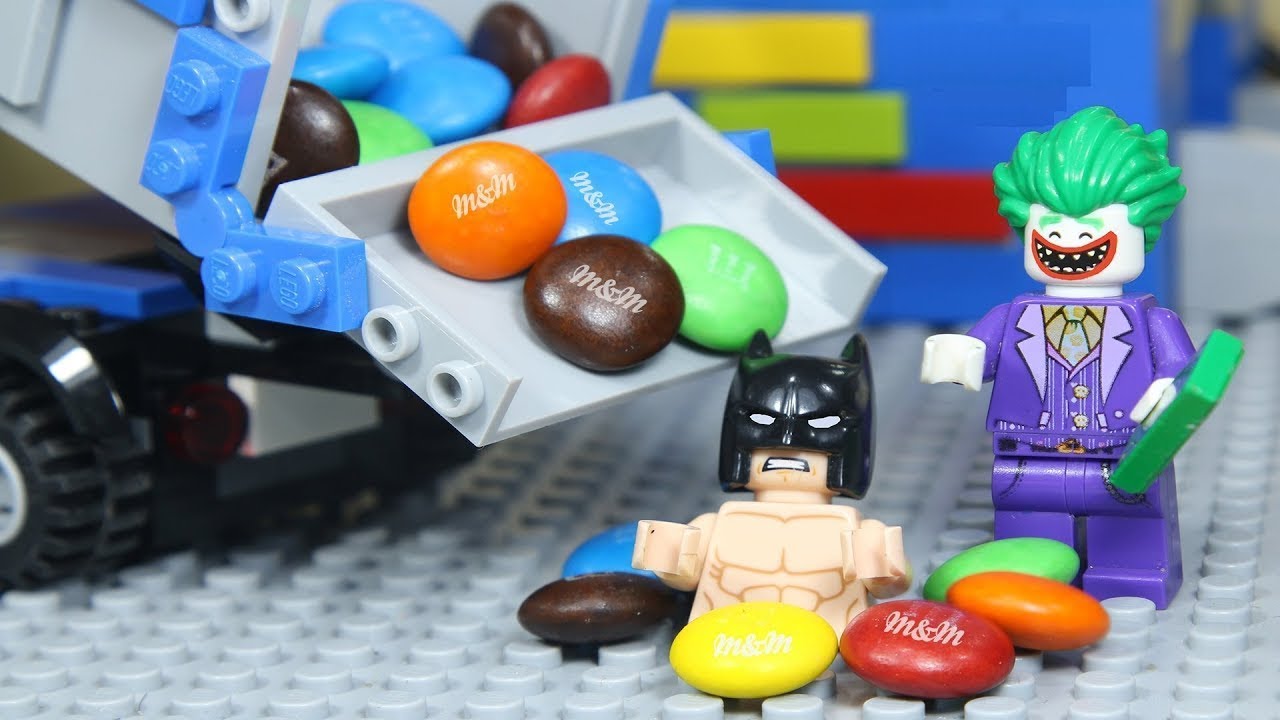 LEGO Superhero Building M&M Vending Machine - YouTube