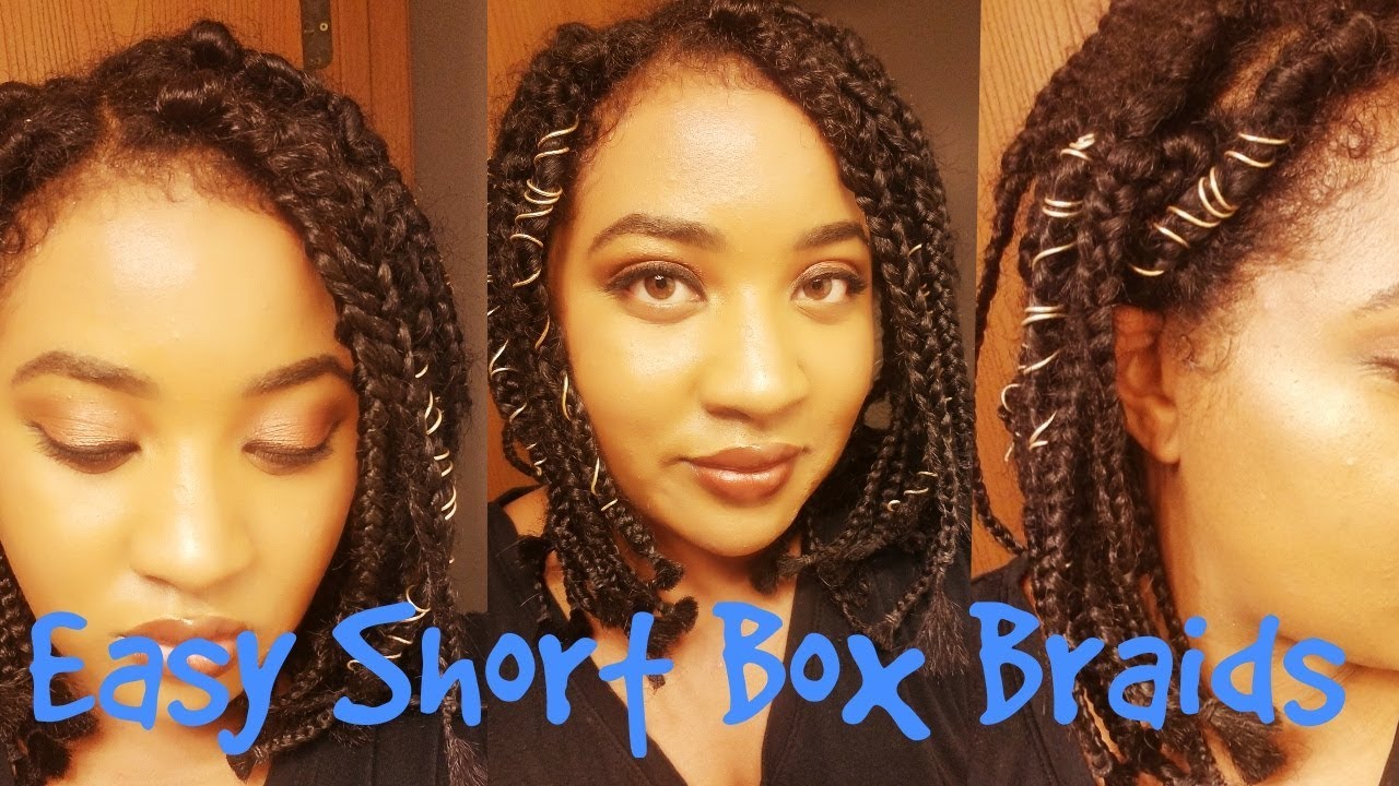 Easy Short Box Braids - YouTube