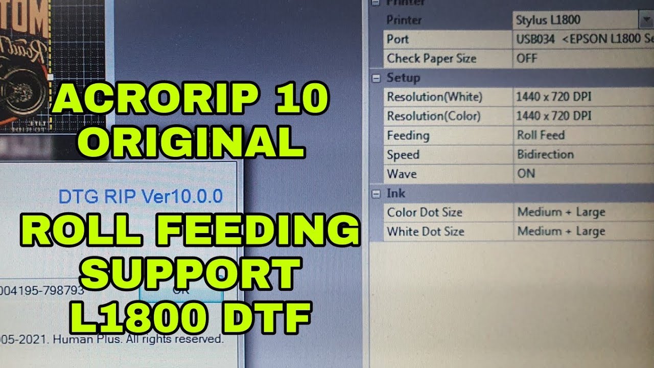 ACRORIP 10 ORIGINAL DTF ROLL FEED First Impression - YouTube