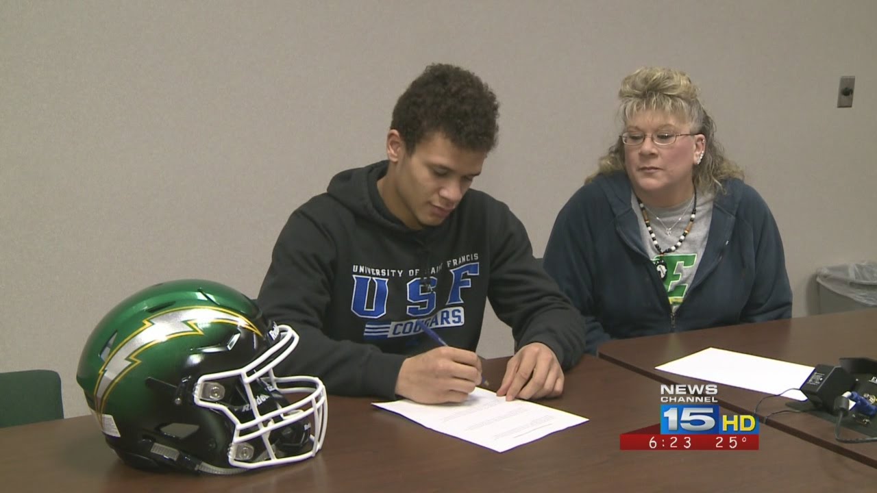 Eastside's PJ Dean signs with St. Francis football - 6 p.m. WANE ...