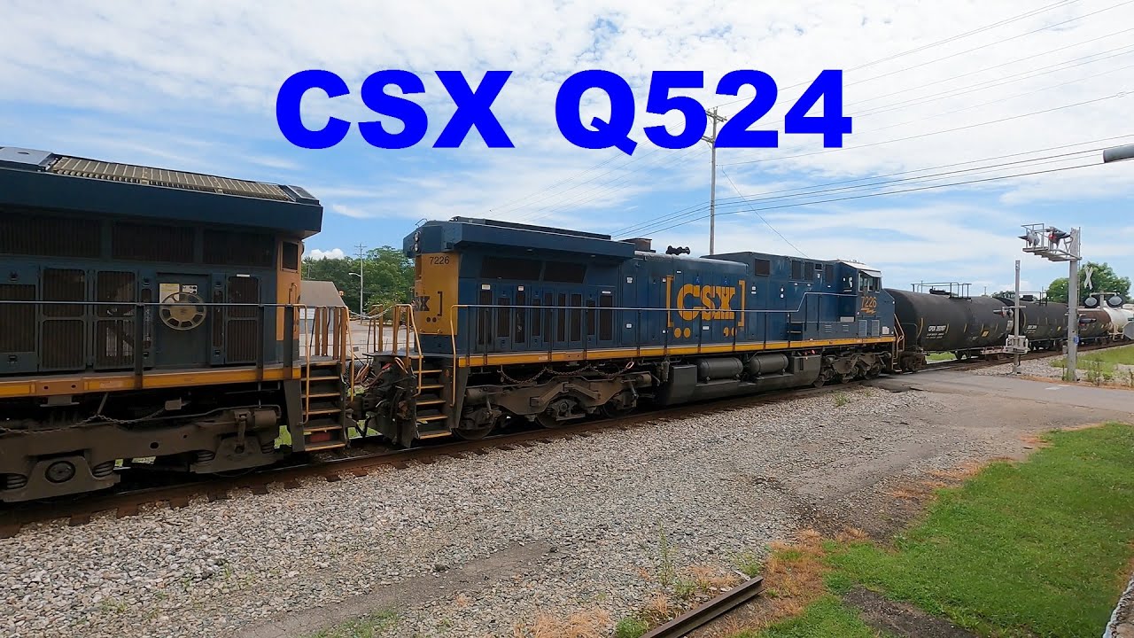 CSX Q524 in Athens, Alabama with 3335, 7226 (Rebuilt 204) - YouTube