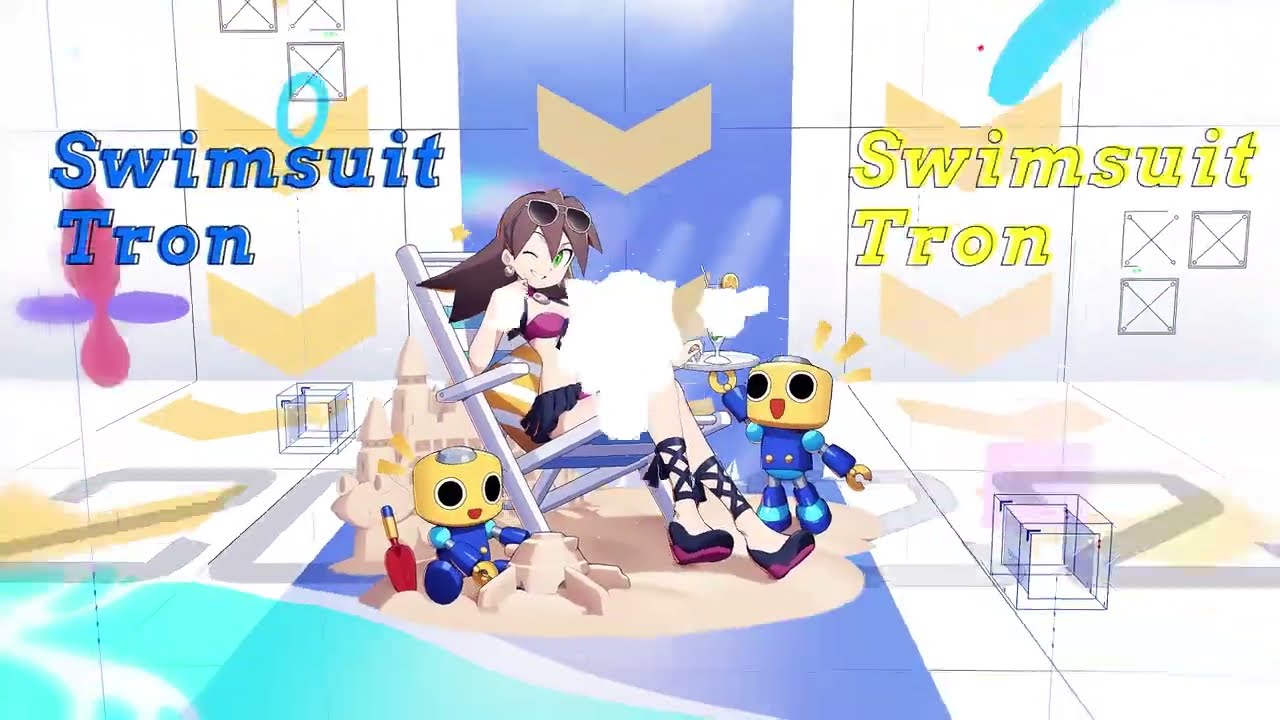 【megaman X Dive Global】swimsuit Tron Youtube
