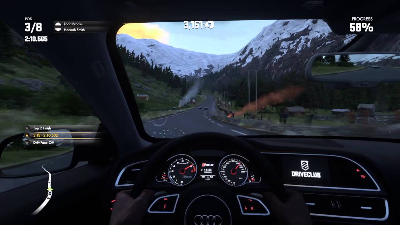 DRIVECLUB gameplay (first person) - YouTube