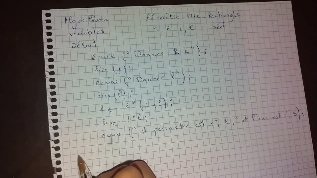 exercice 5, PERIMETRE et AIRE d'un RECTANGLE. Python + C - YouTube
