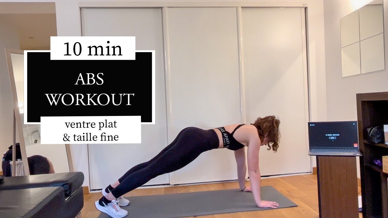 ABS WORKOUT - 10 min - ventre plat & taille fine - YouTube