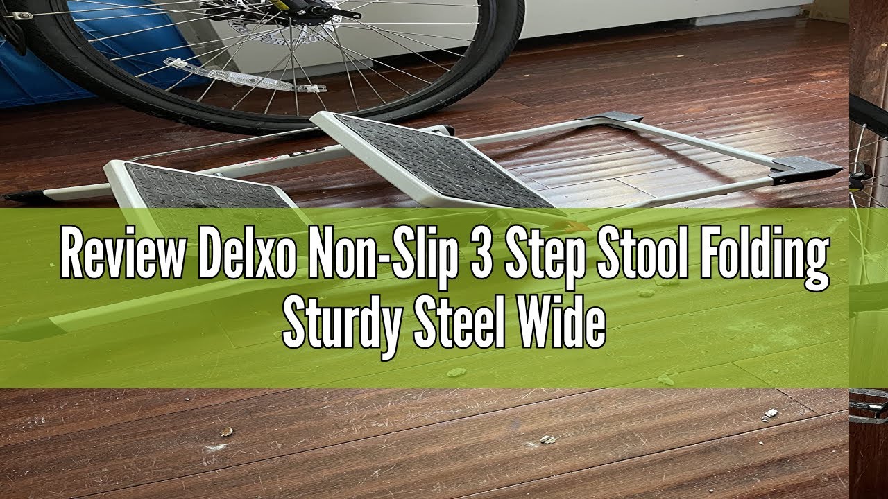 Review Delxo Non-Slip 3 Step Stool Folding Sturdy Steel Wide Step ...