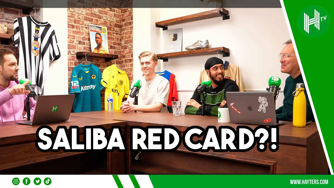 DEFINITELY A RED? Hayters TV team DISAGREE over Saliba red card - YouTube