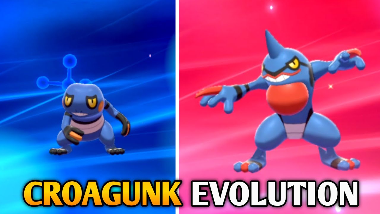 Croagunk Evolution In Pokemon Sword & Shield | Galar Pokedex - YouTube