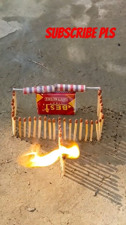 Matchstick Amazing Experiment #experiment #crackers #fireworks #entertainment #padaka #patakhe ...