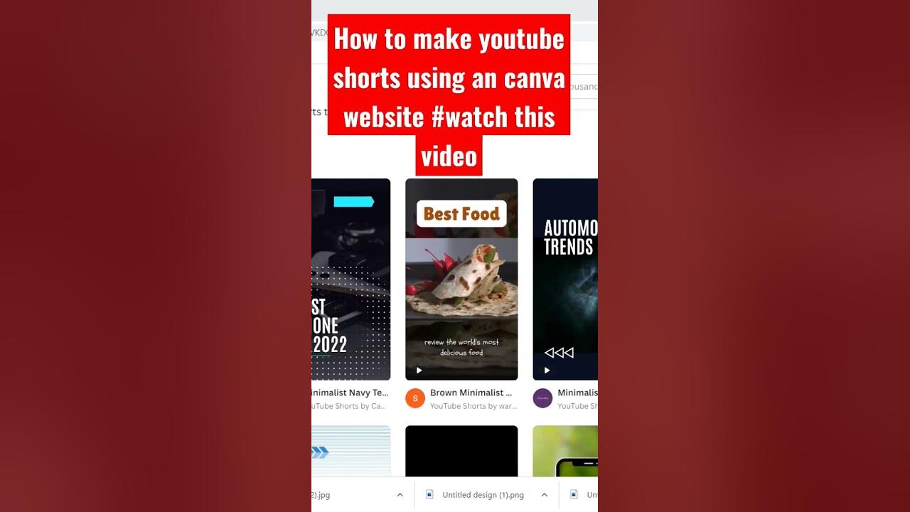How To Make Youtube Shorts Using An Canva Website Free Website Canva To Create Youtube Shorts