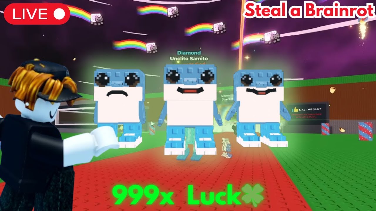 🔴Steal A Brainrot 8x LUCK🍀🔴 | ALL DAY STREAM!! #shortslive - YouTube