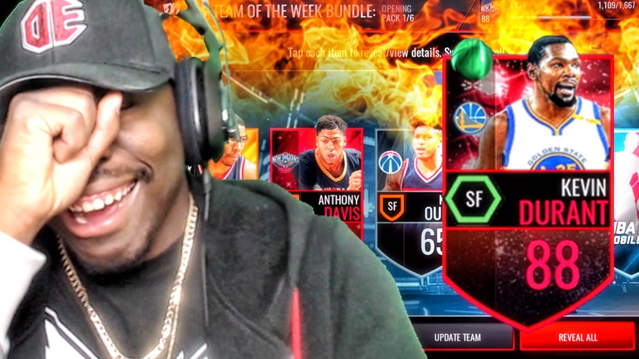 48 HOUR DURANT & TEAM OF THE WEEK PACK OPENING! NBA Live Mobile 16 ...