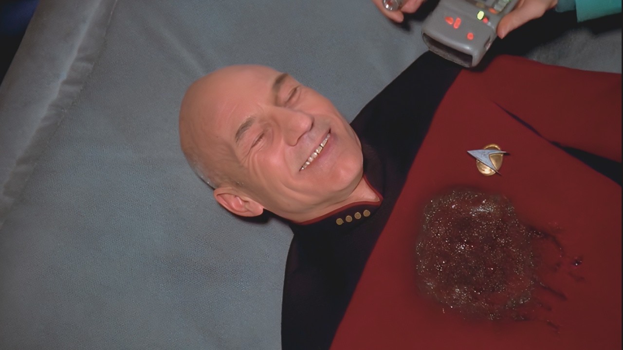 Picard gets stabbed in 4K (Star Trek TNG) - YouTube