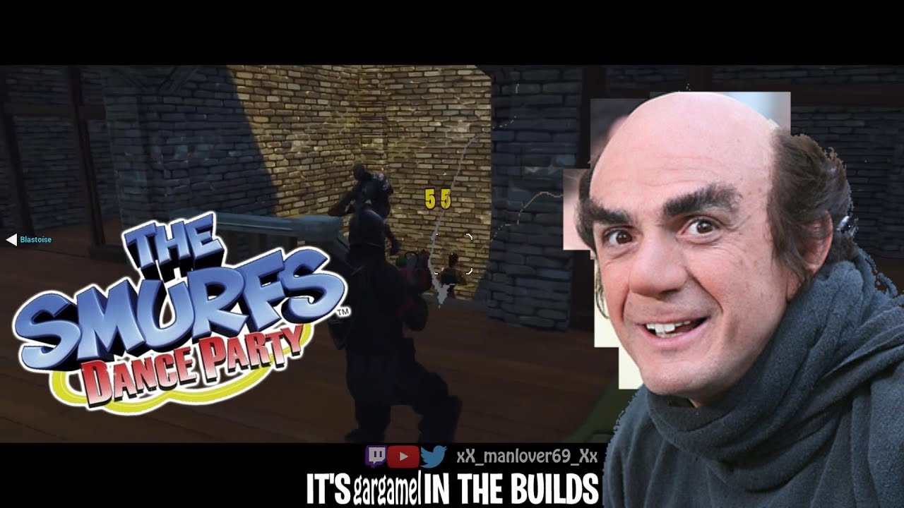 gargamel in the builds - smurfs dance party - YouTube