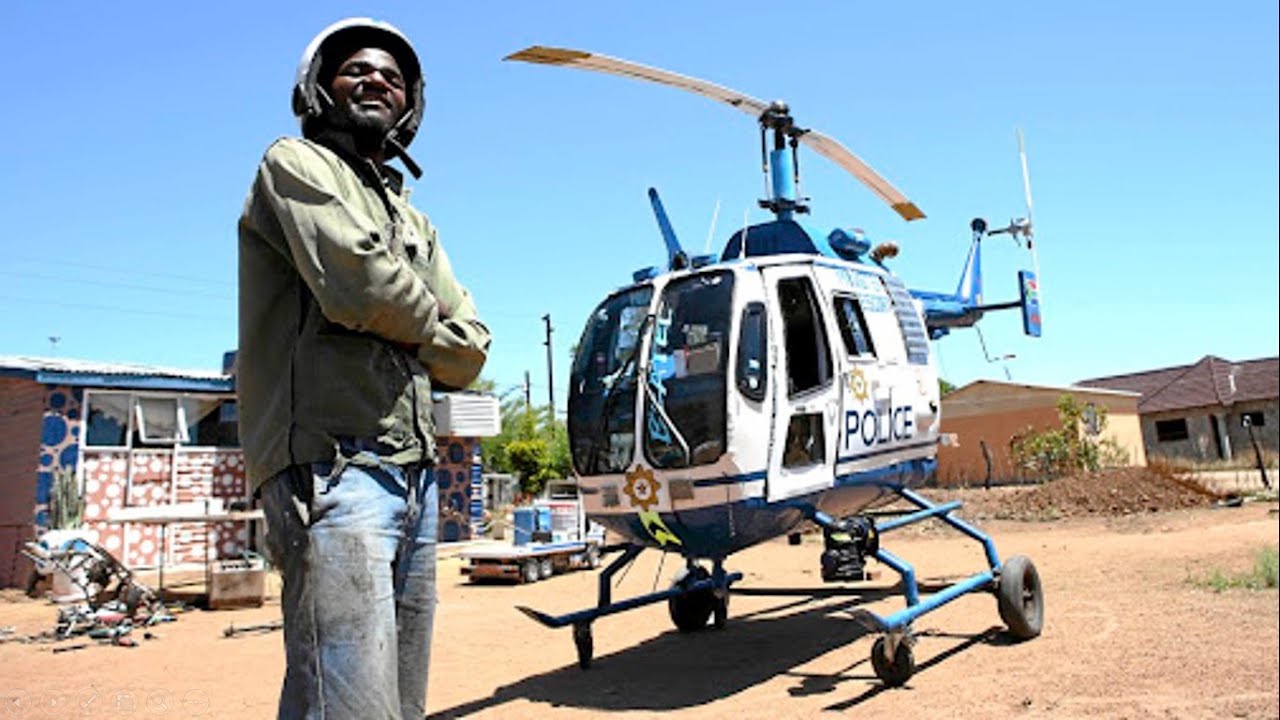African Man Successfully Make a Helicopter with a very small budget ...