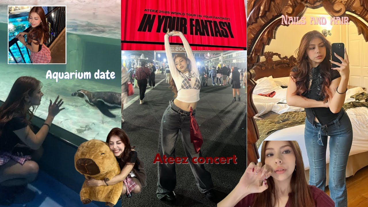 CDMX DIARIES (ateez concert, aquarium date, nails and hair) | k-log ⋆ ୨୧˚. - YouTube