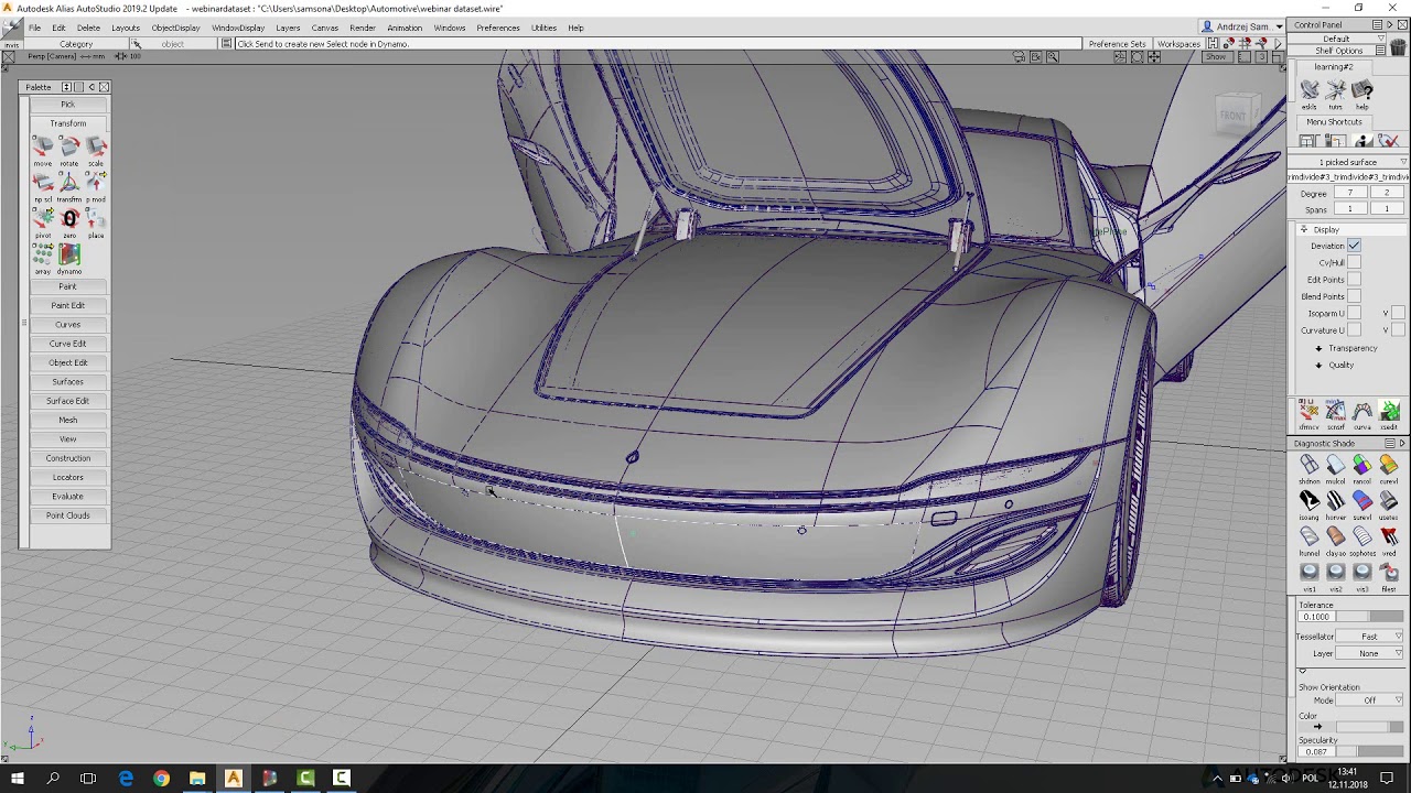 07. Hexagonal front grill made with TSplines - YouTube