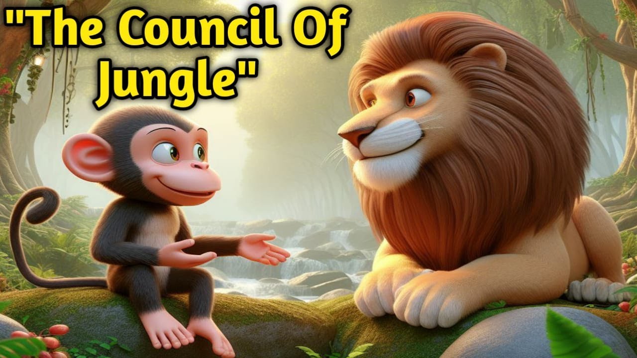 The Council Of Jungle (monkey and lion)3d Cartoons Story | CARTOONS FOR ...