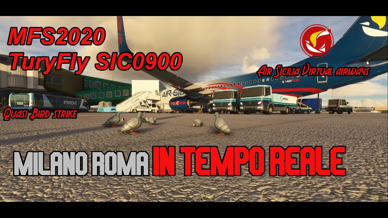 MFS2020 Volo Milano Roma VISUALE MOTORE ALA SINISTRA - YouTube