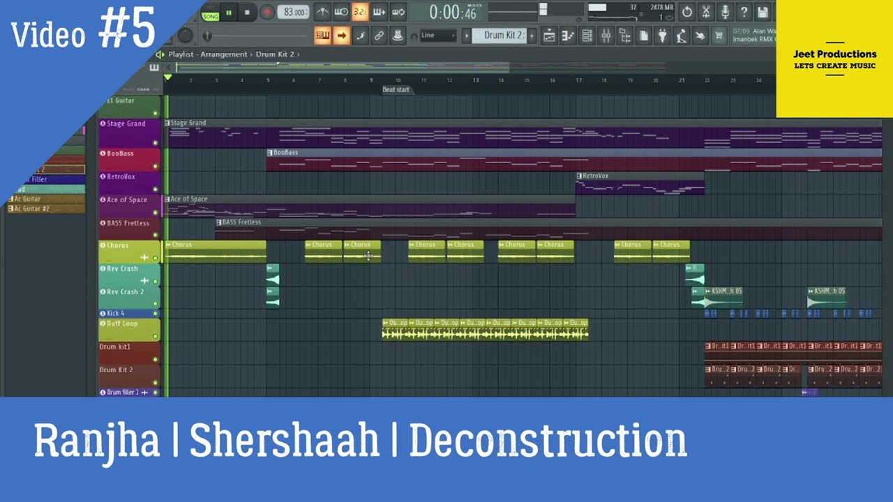 Ranjha| Sher Shaah | FL studio | Song deconstruction | Instrumental ...