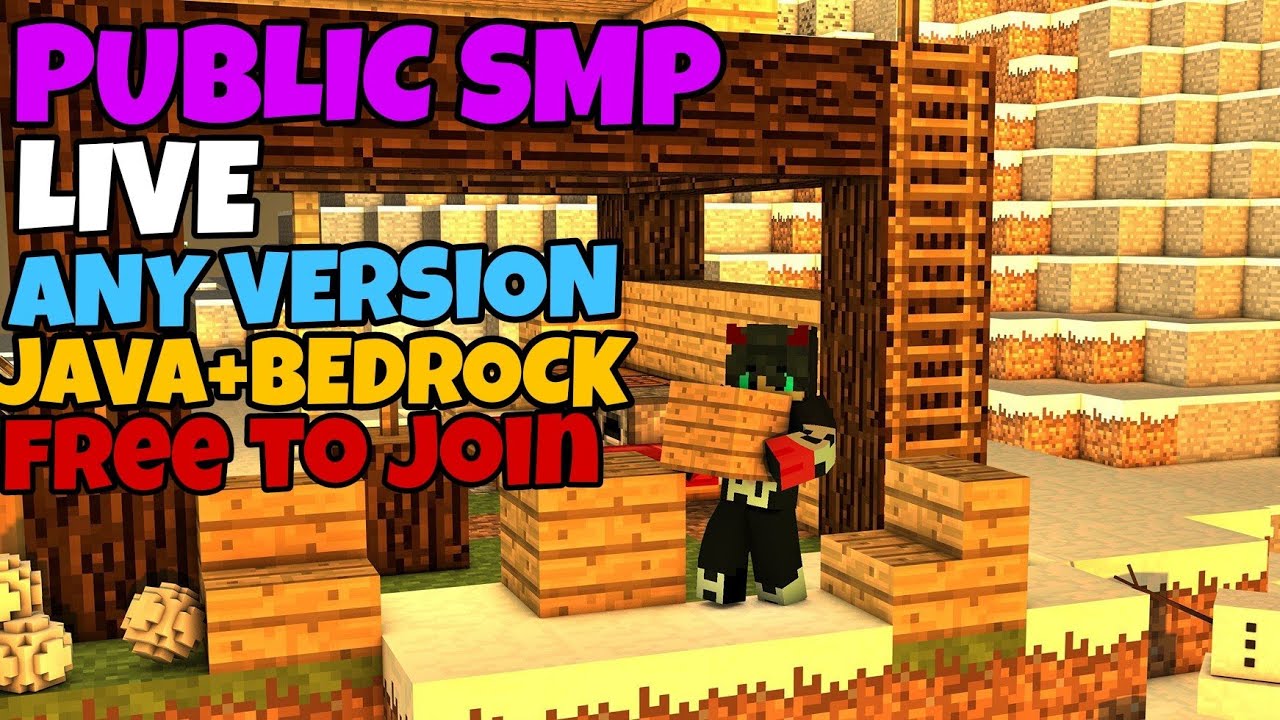 Playing In My Public SMP|| Java+Bedrock Free To Join #live - YouTube