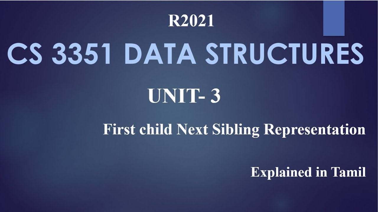 CS3351 FIRST CHILD NEXT SIBLING REPRESENTATION/ Hand written notes ...