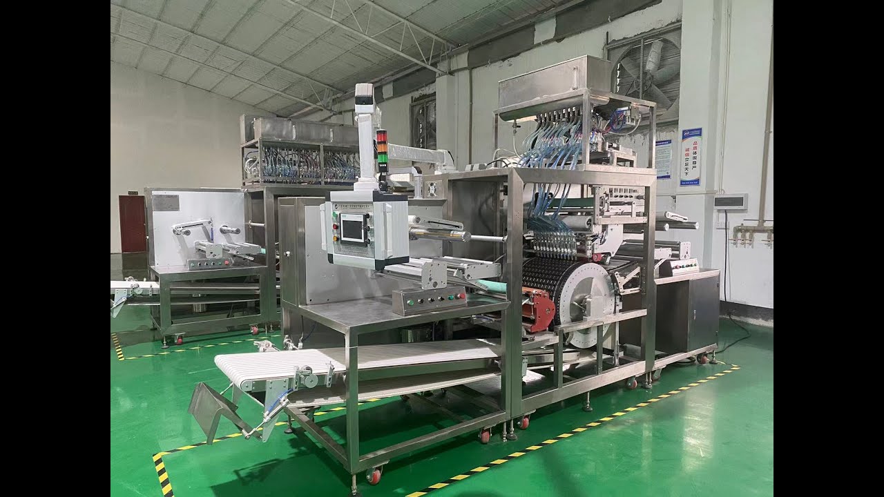 two chambers laundry capsule pod manufacturing machine - YouTube