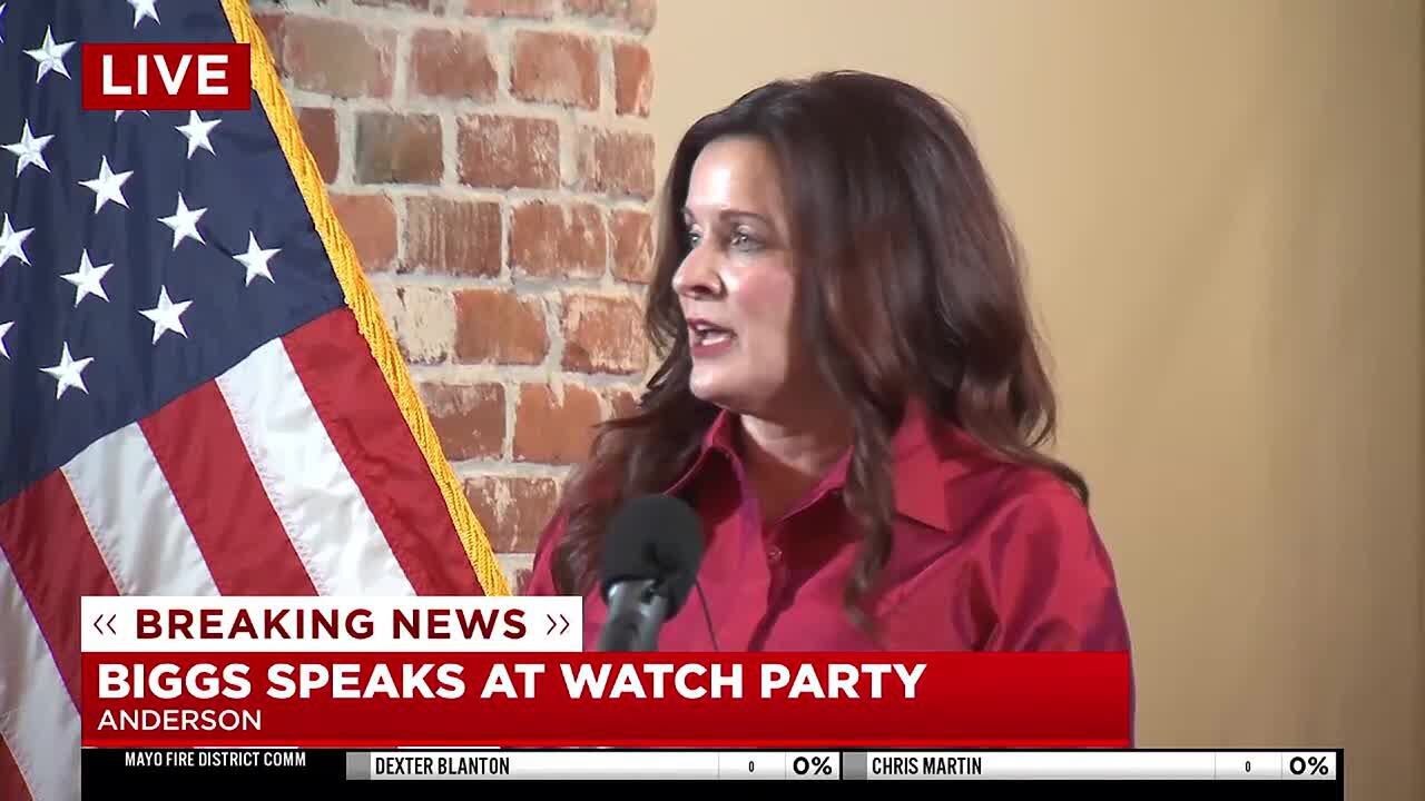 Sherri Biggs speaks at watch party - YouTube