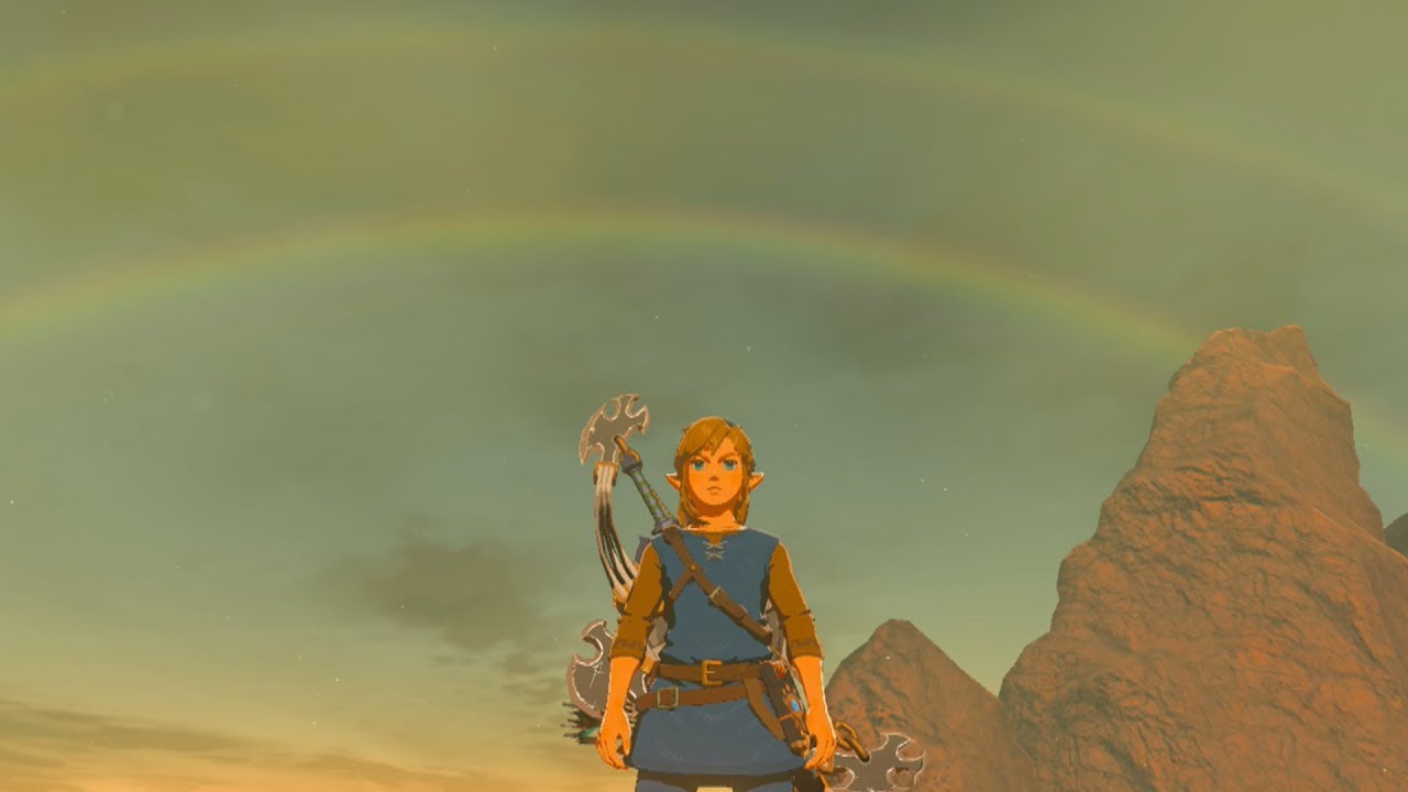 Link sees a Double Rainbow for the First Time! - Zelda Breath of the ...