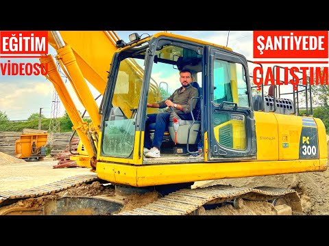 ŞANTİYEDE İŞ GÜNÜ | İŞ MAKİNESİ KULLANDIM | EĞİTİM VİDEOSU |KOMATSU PC300 EKSKAVATÖR | İZLEYEN SÜRER