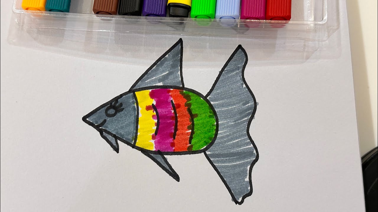 How to Draw a Colorful Fish Step by Step! - YouTube