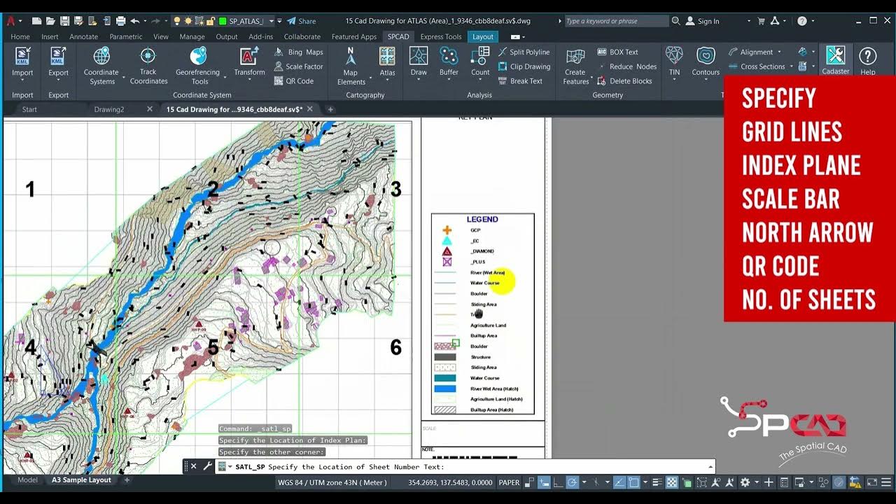 Creating Atlas over Area in AutoCAD using SPCAD - YouTube