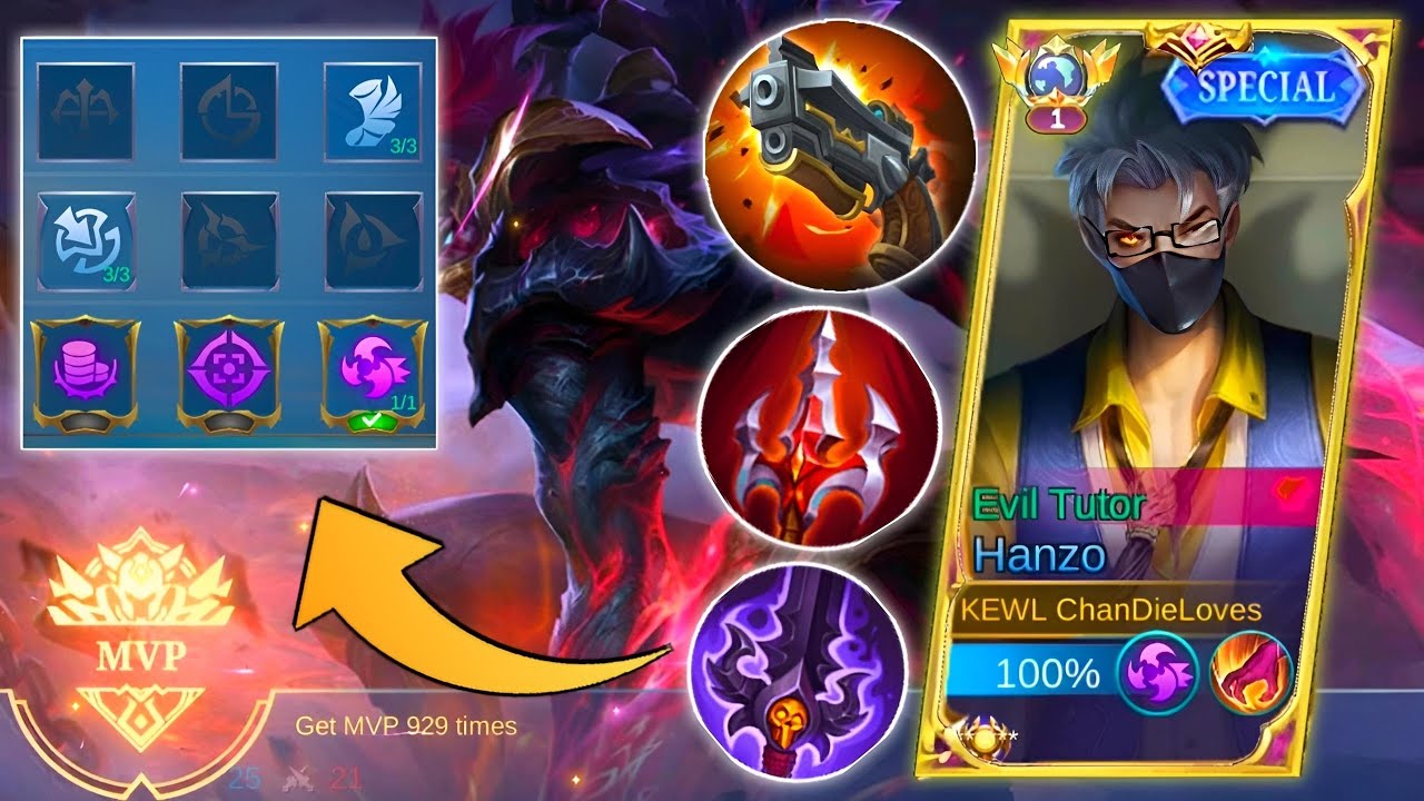 NEW 1HIT DELETE HANZO COMBO BUILD | HANZO BEST BUILD 2023 - YouTube