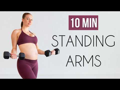 10 MIN STANDING TONED ARMS WORKOUT - No Repeats, At Home | Pregnancy Friendly